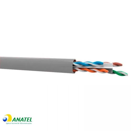 Cabo de Rede CAT6 U/UTP CM MultiLan Furukawa Cinza - solucaocabo
