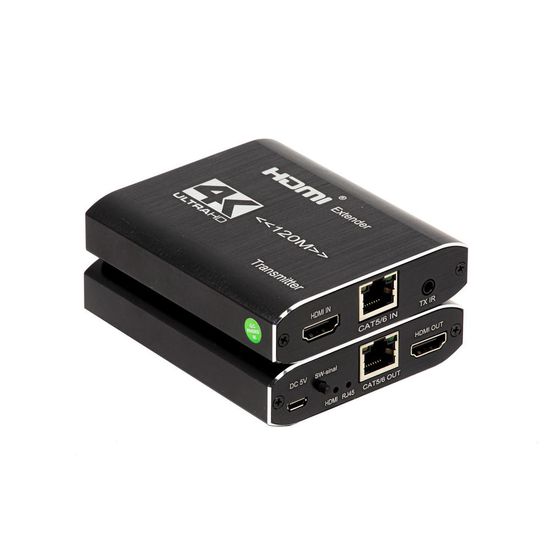 Extender HDMI 4K 120 Metros com IR no TX/RX - solucaocabo