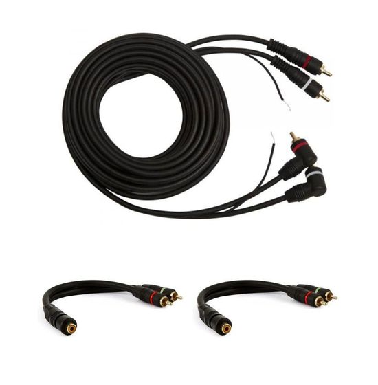 Kit com 1 Cabo RCA M X RCA M 5,0 Metros + 2 Cabos Y 2 RCA M X 1 RCA F ...