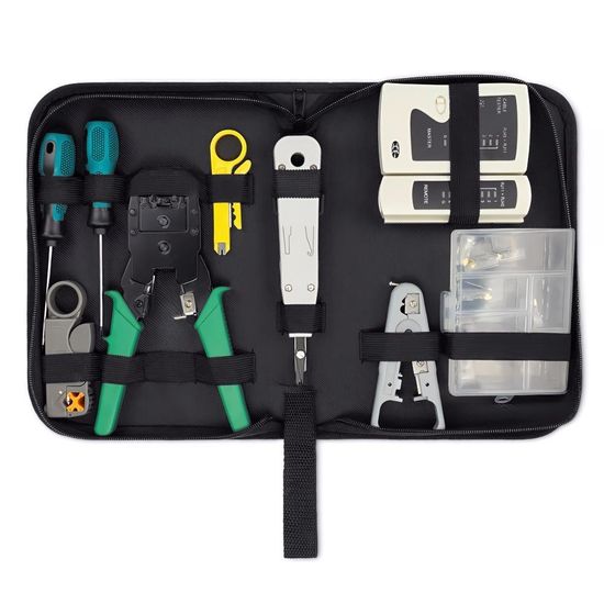 Kit Ferramentas De Rede Lan Ethernet com Testador - solucaocabo